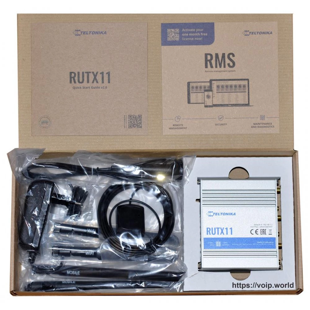 TELTONIKA RUTX11 Next generation LTE CAT6 industrial cellular router ...