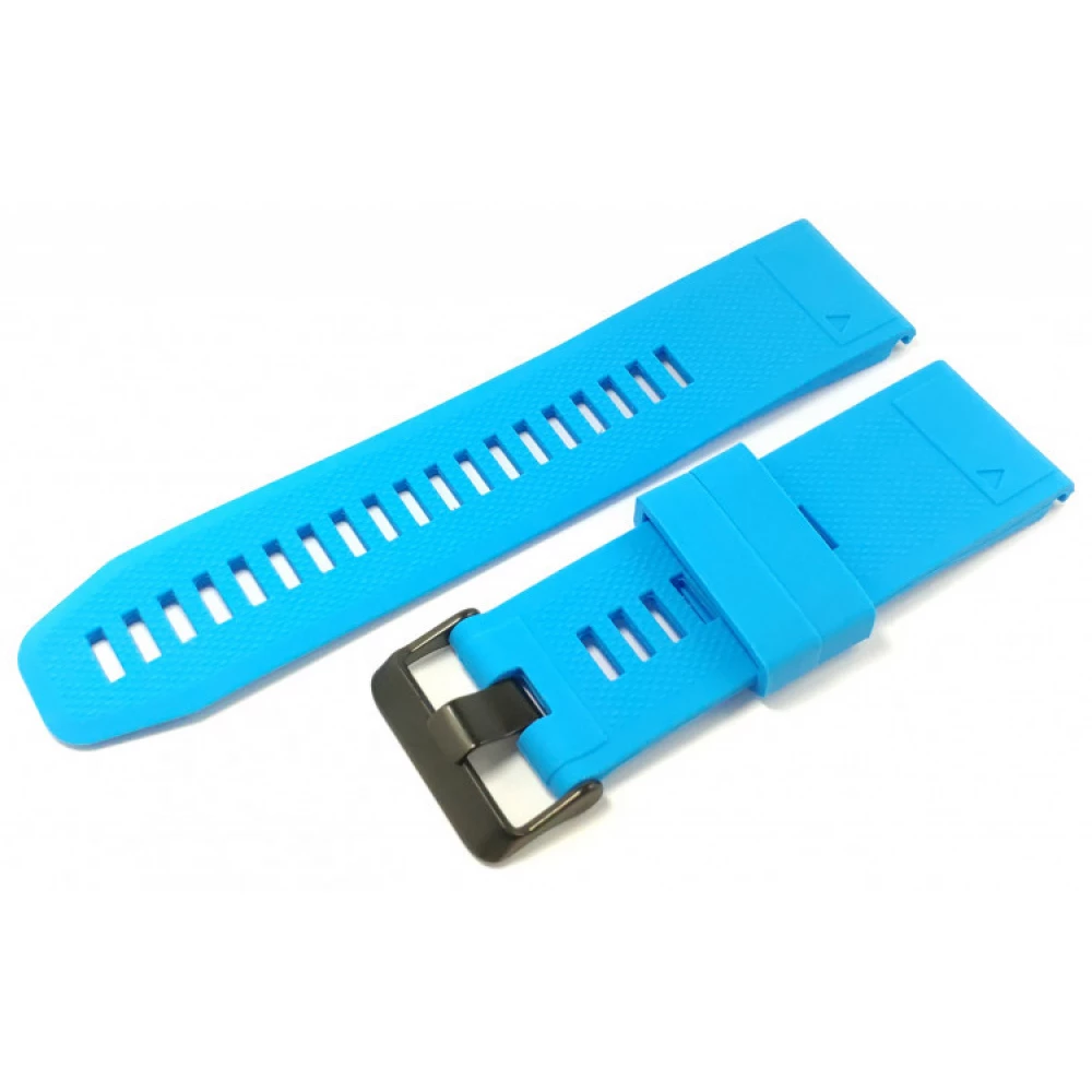 GARMIN QuickFit 22mm silicone belt light blue-black buckle - iPoncomp.com