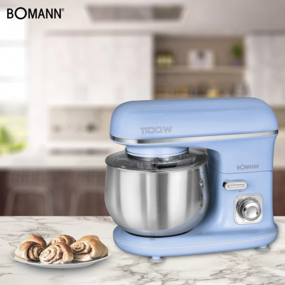 BOMANN KM 6030 CB Kitchen kitchen robot 1100W azure / silver - iPoncomp.com