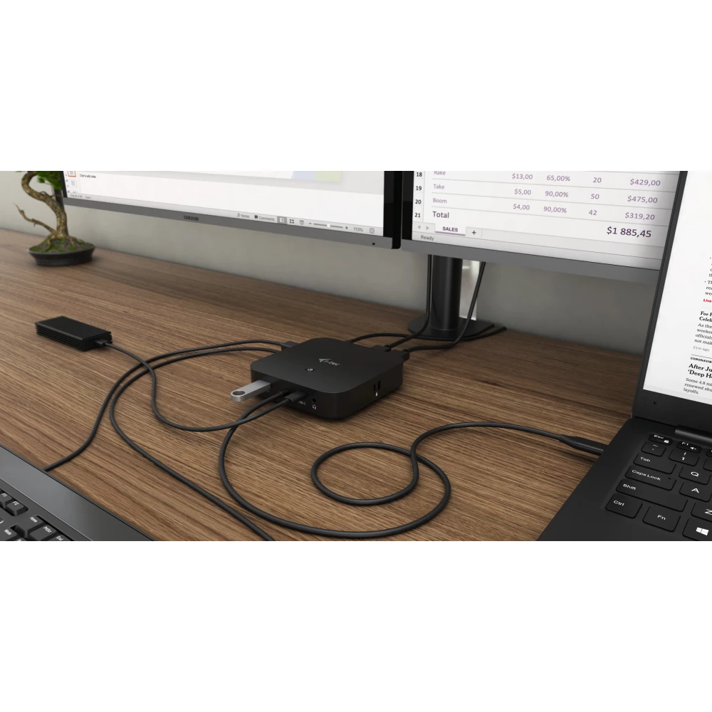 Itec Usb C Dual Display Docking Station With Power Delivery W Iponcomp Com