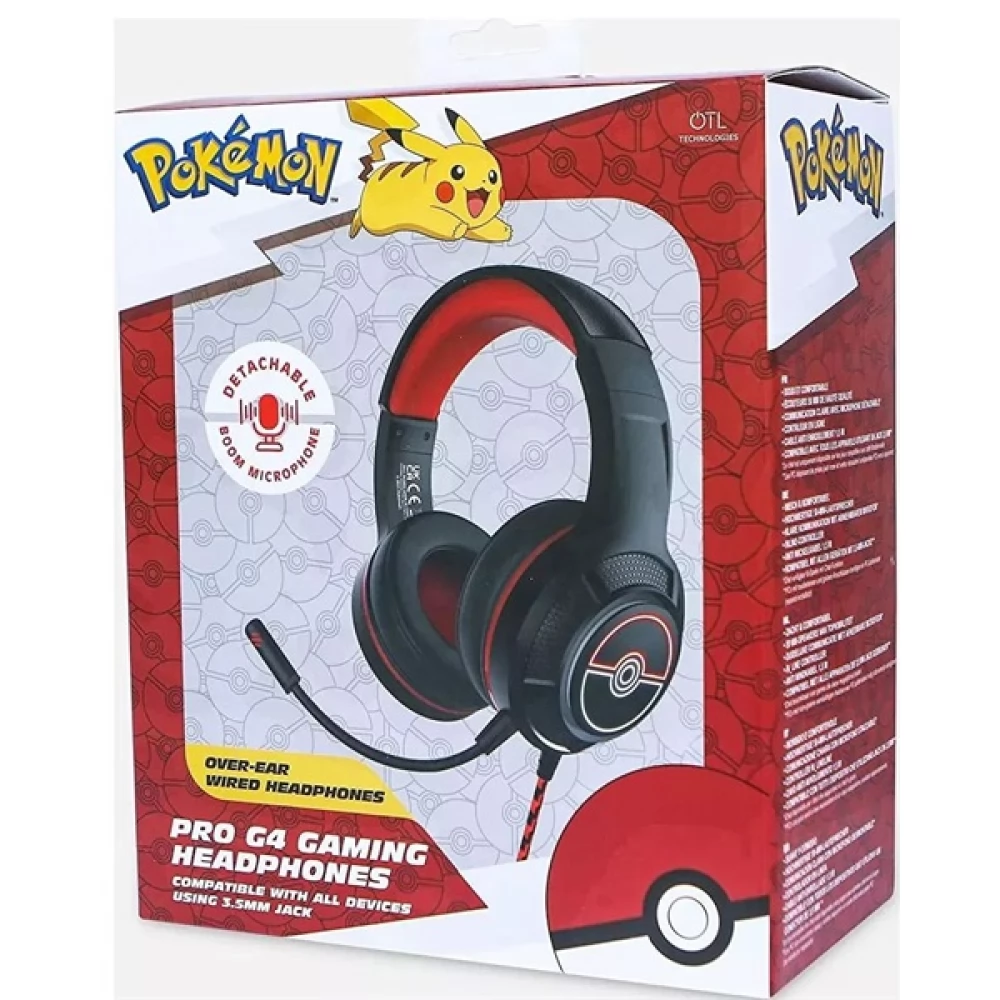 OTL PK0904 Pokémon Poké Ball Pro G4 over-ear cu cablu cu microfon gamer ...