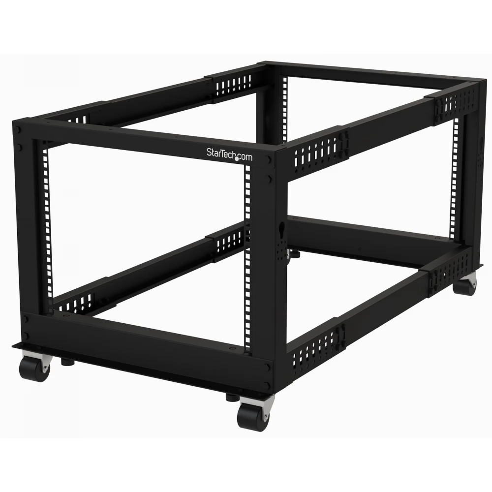 STARTECH 8U 19" Open Frame Server Rack - Compact 4 Post Adjustable ...