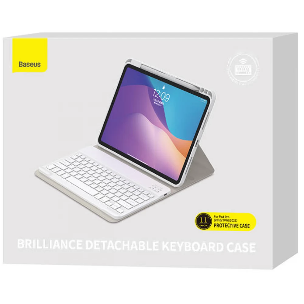 BASEUS Original Brilliance case with keyboard iPad Pro 12.9" white ...