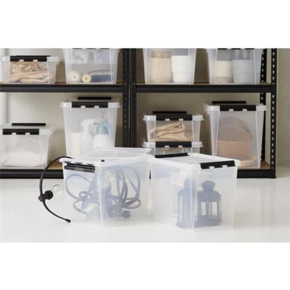 SMARTSTORE Classic 50 Plastic storage box 52 liter black fogantyúkkal ...