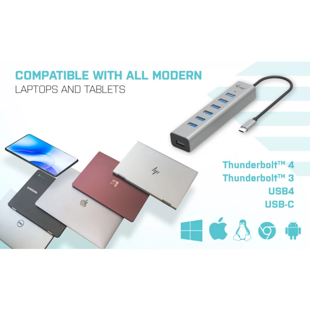 ITEC USB-C Charging Metal HUB 7 Port - iPon.hu