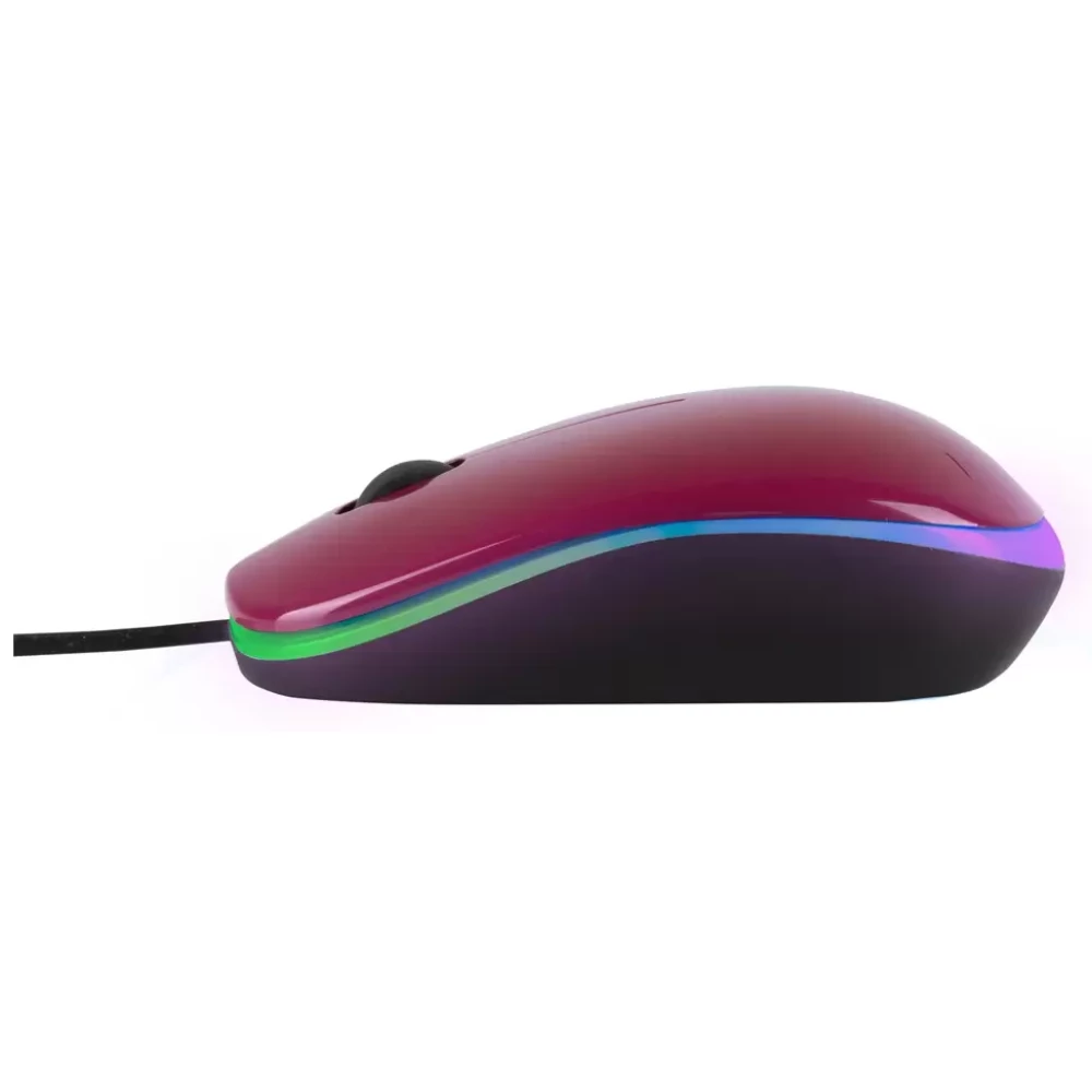 NGS Addict Maroon Optical Wired mouse 1000Dpi Led lighting Red ...