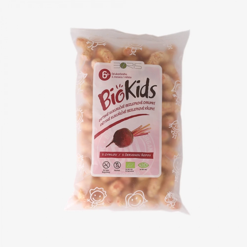 Biokids bio extrudált kukorica snack céklás 55 g - iPon.hu