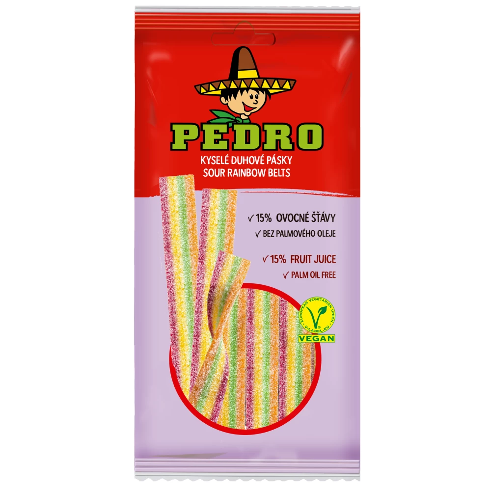 Pedro rainbow belt gumicukor vegán 80 g - iPon.hu