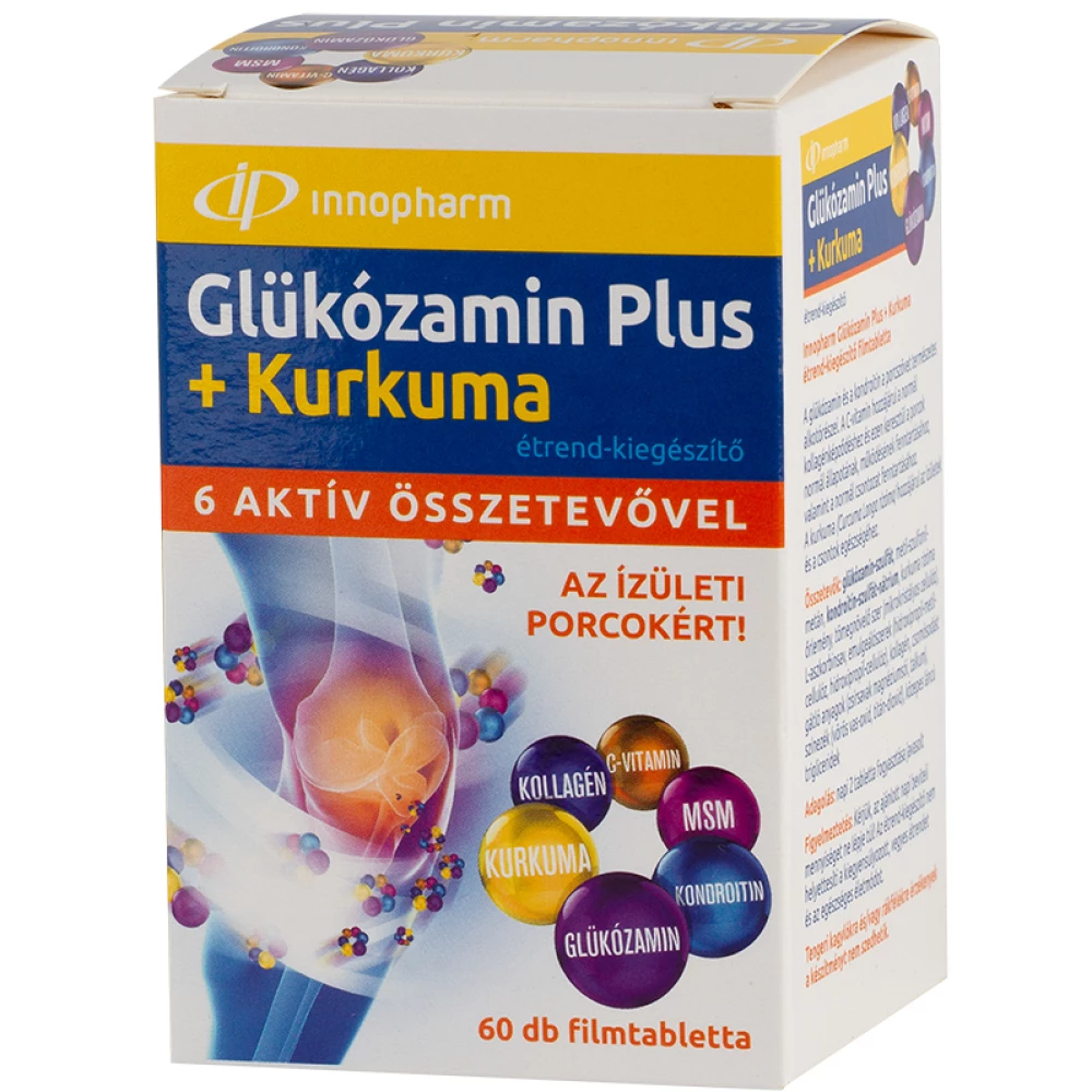 Innopharm glükózamin plus curcuma filmtabletta 60 pcs - iPoncomp.com