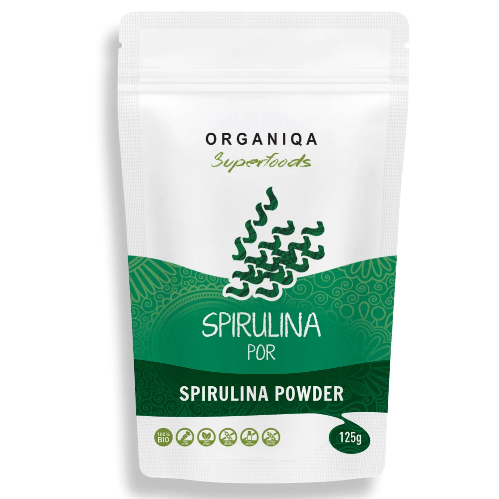 Organiqa bio spirulina por 100% crude 125 g - iPoncomp.com