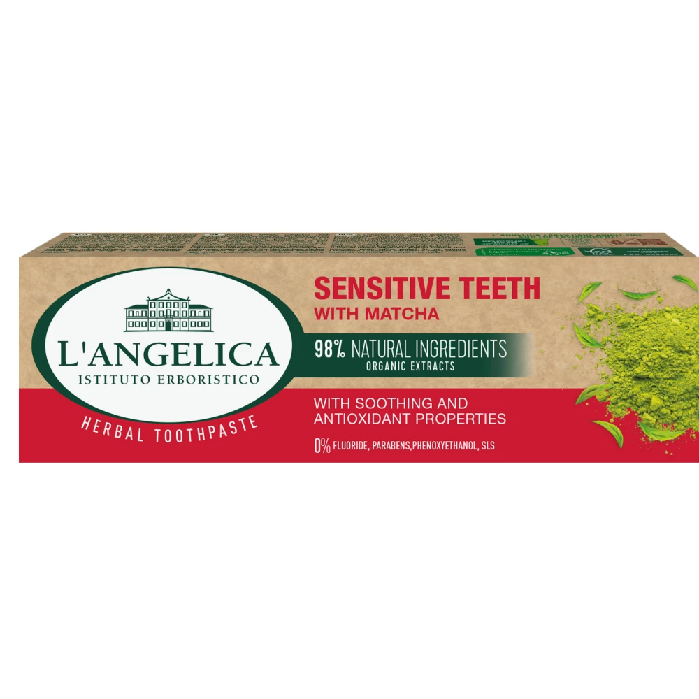 Langelica herbal toothpaste sensitive teeth matcha 75 ml - iPoncomp.com