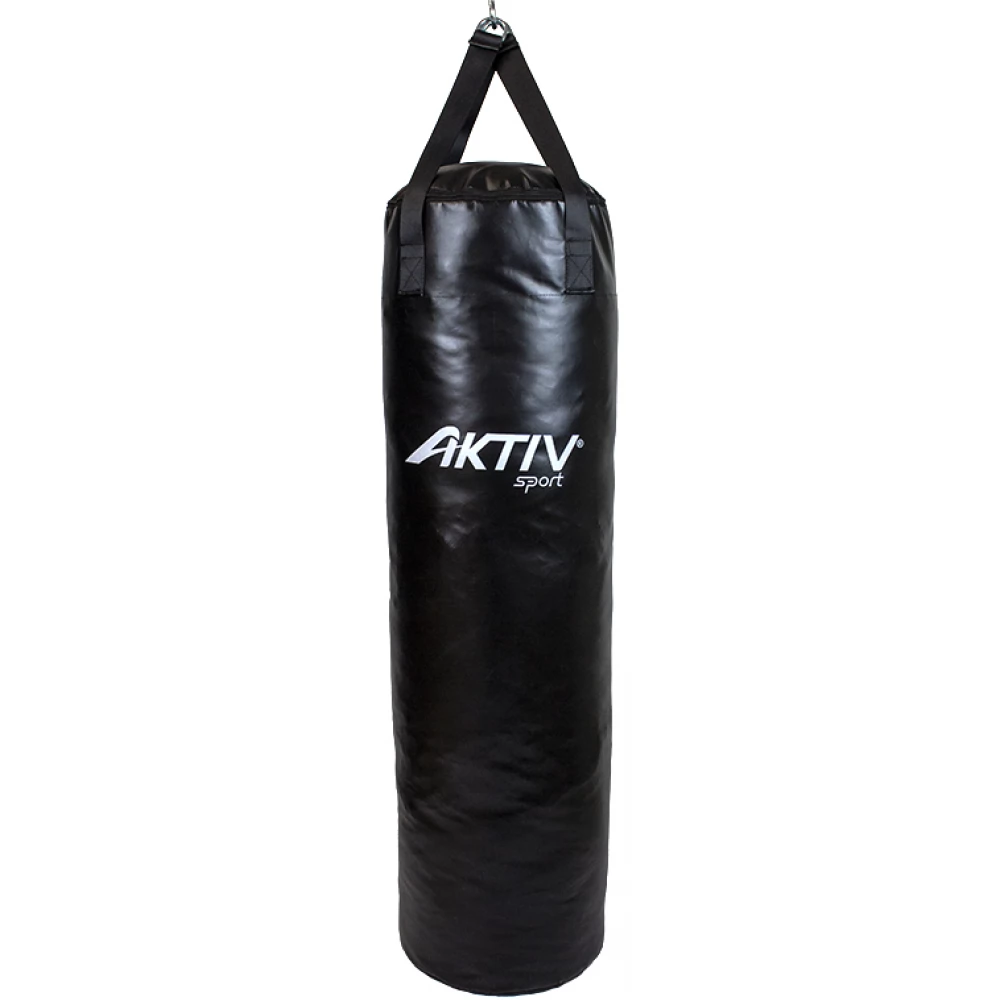 AKTIVSPORT Boxzsák hevederes 120x35 cm fekete - iPon.hu