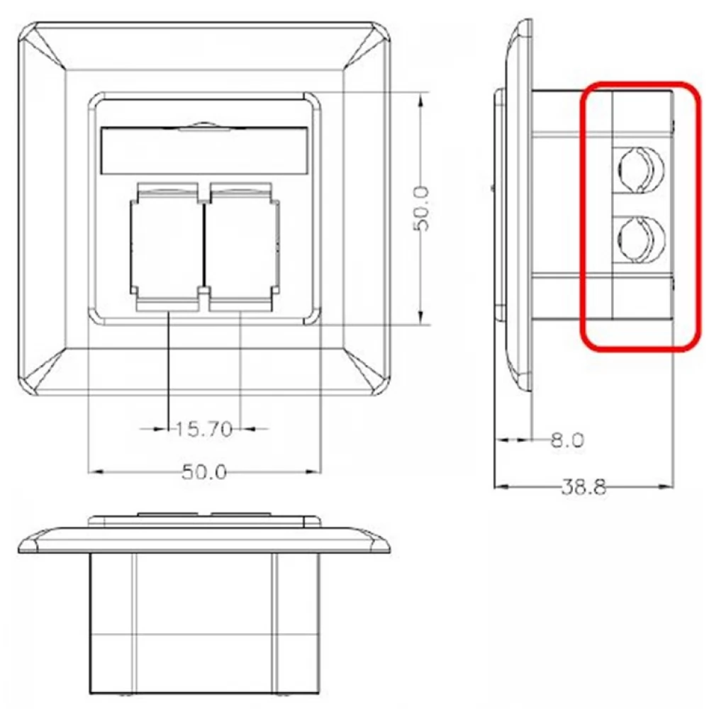 GOOBAY CAT 6 Wall Plate Flush Mounting - iPon.hu