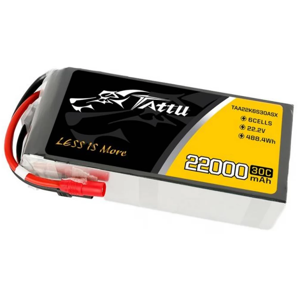 GENS ACE Tattu 22000mAh 22.2V 30C 6S1P LiPo AS150-XT150 rechargeable ...