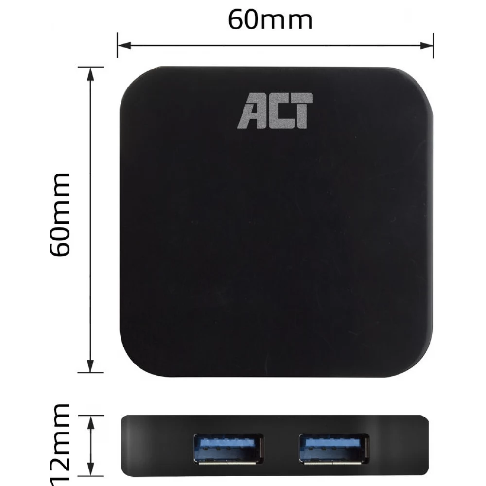ACT CONNECTIVITY AC6305 USB Hub 4 portos tápegységgel - iPon.hu