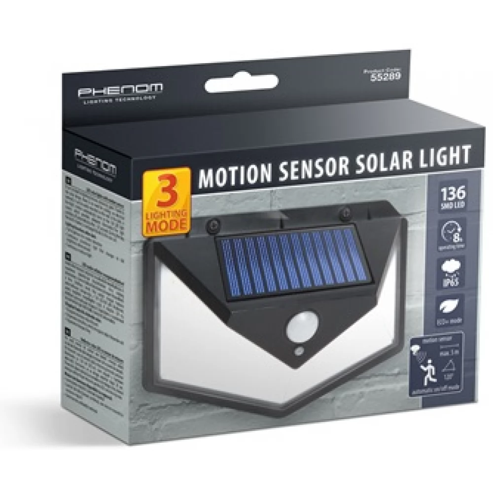 PHENOM 55289 LED lighting motion-sensing solar reflector - iPoncomp.com