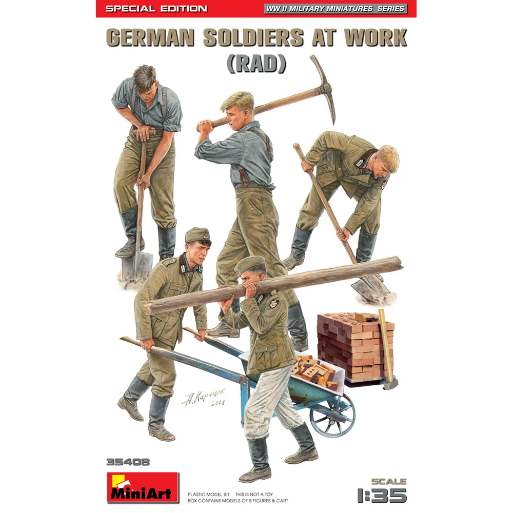 Miniart 135 Dolgozó German Soldiers Vasút Military Figura Set