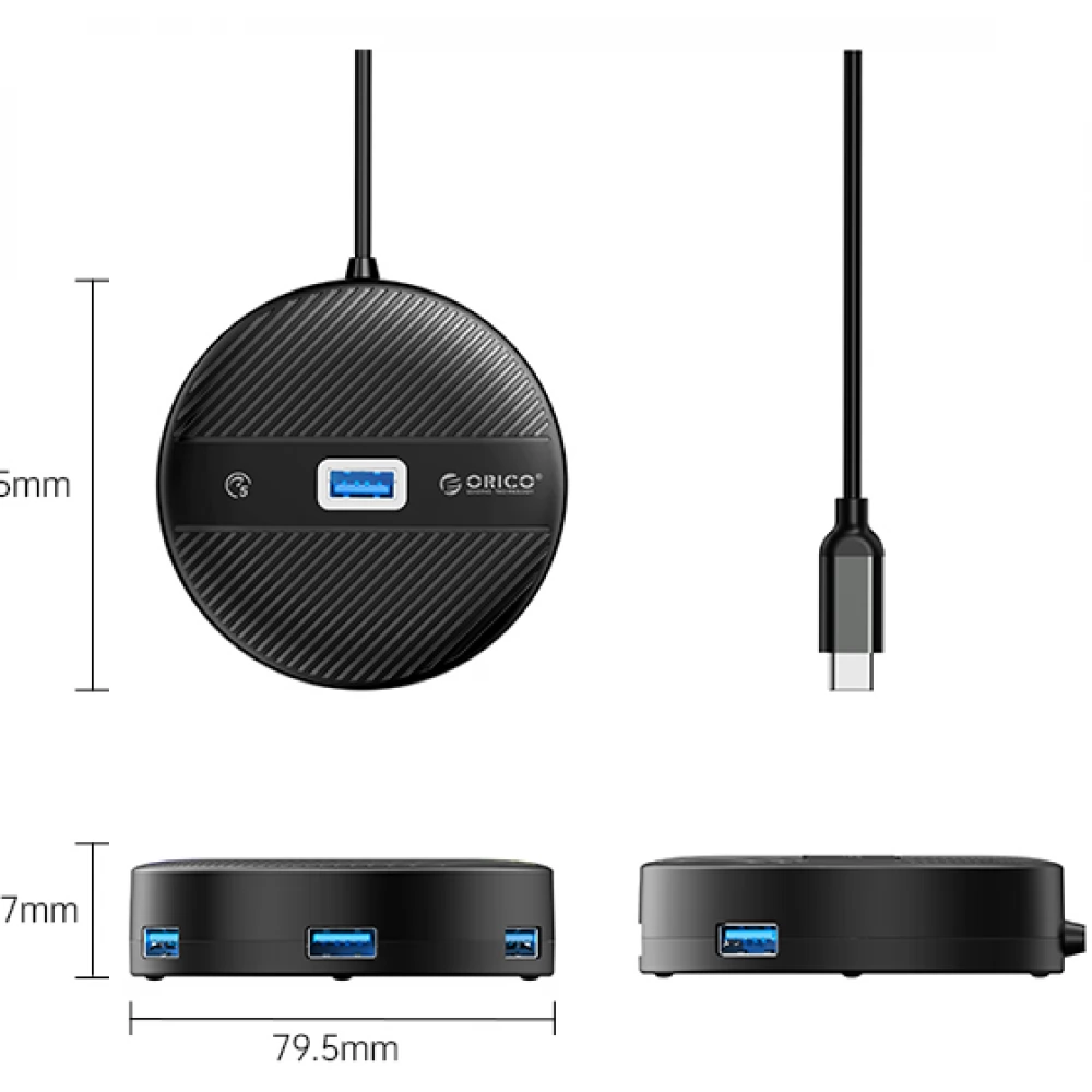 ORICO Desktop Type 4-Port USB Hub USB-C to USB-A - iPon.hu