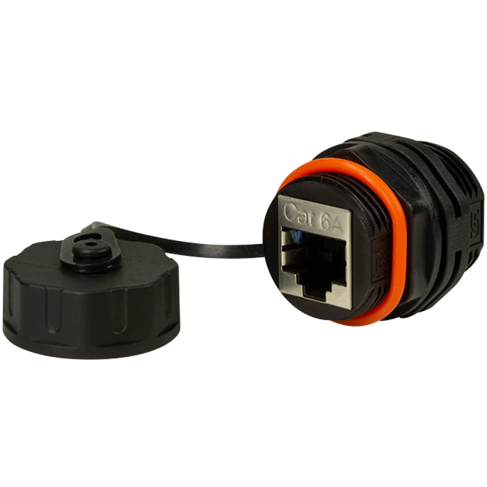 LOGILINK Cat.6A outdoor bulkhead coupler 2 x RJ45 IP68 - iPon.hu