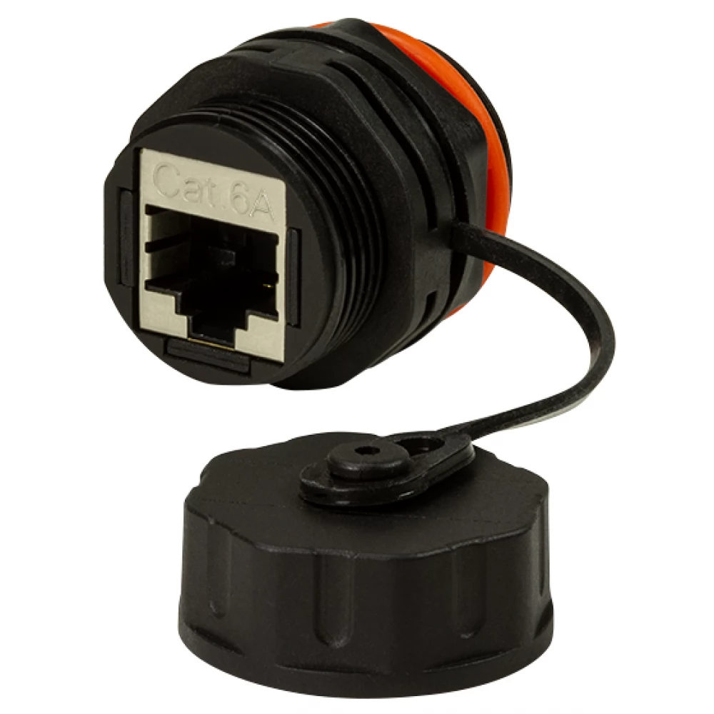 LOGILINK Cat.6A outdoor bulkhead coupler 2 x RJ45 IP68 - iPon.hu