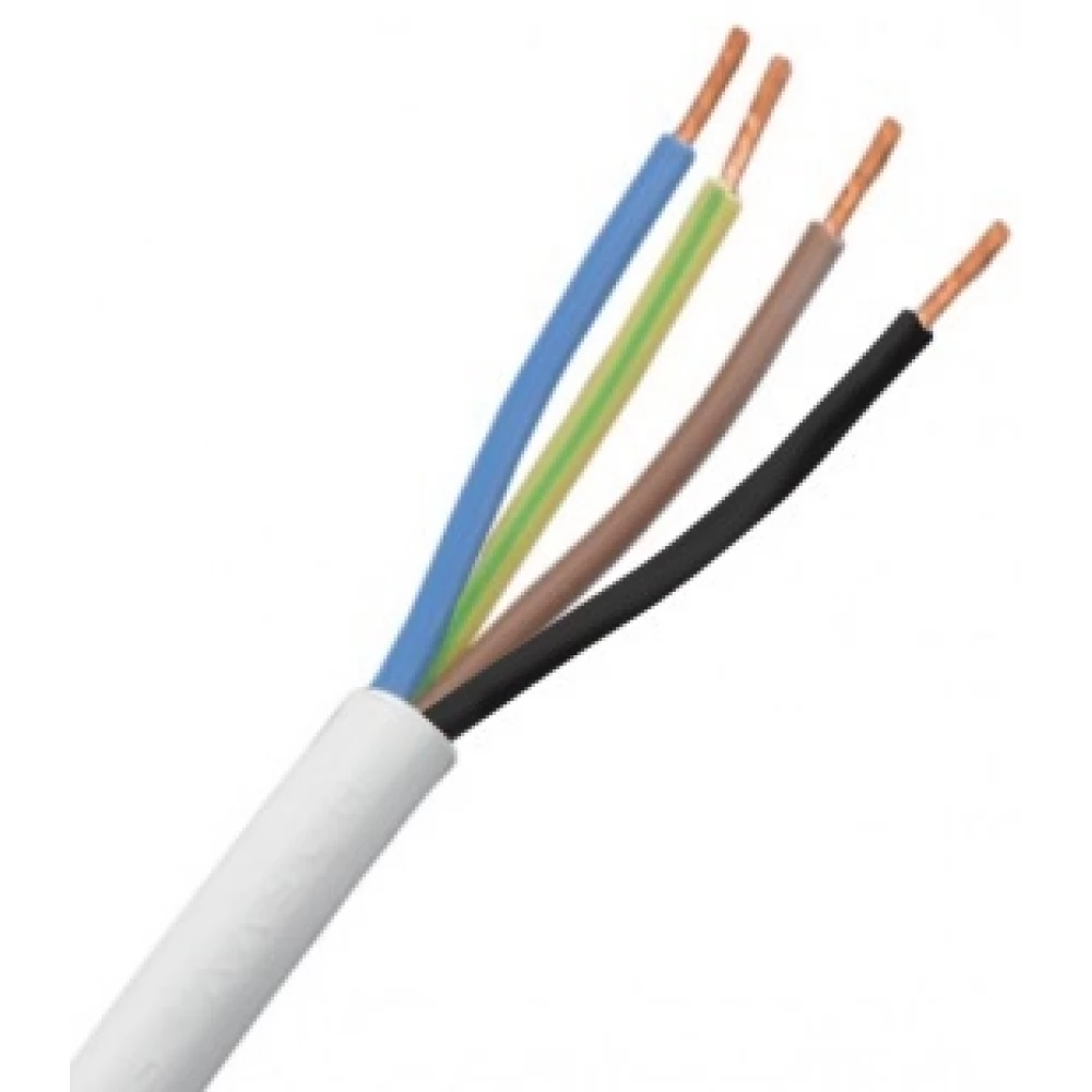 H05VV-F 4X1.5 mm2 fm Mtk white twisted cable - iPoncomp.com