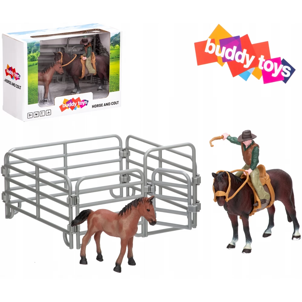 BUDDY TOYS Cowboy és lovak figura szett - iPon.hu