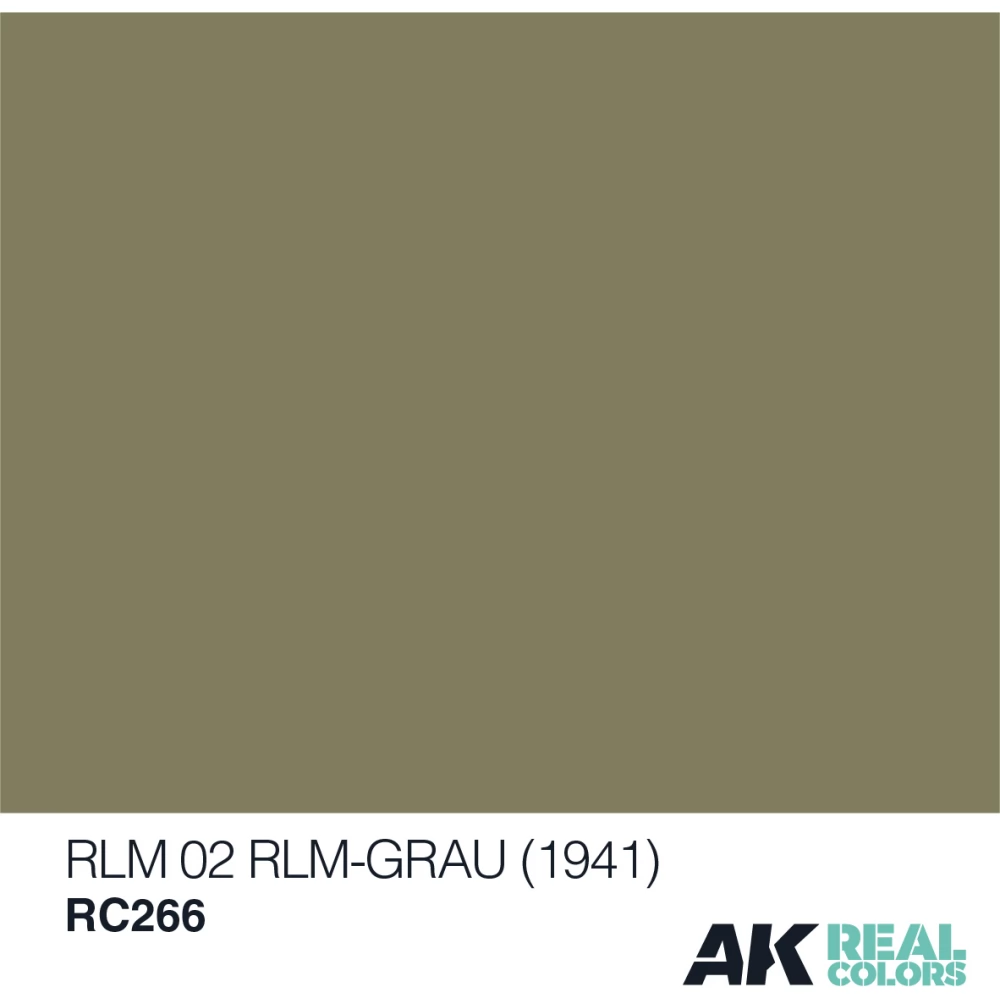 AK INTERACTIVE World War II real colors RLM 02 RLM-GRAU (1941) acrylic ...