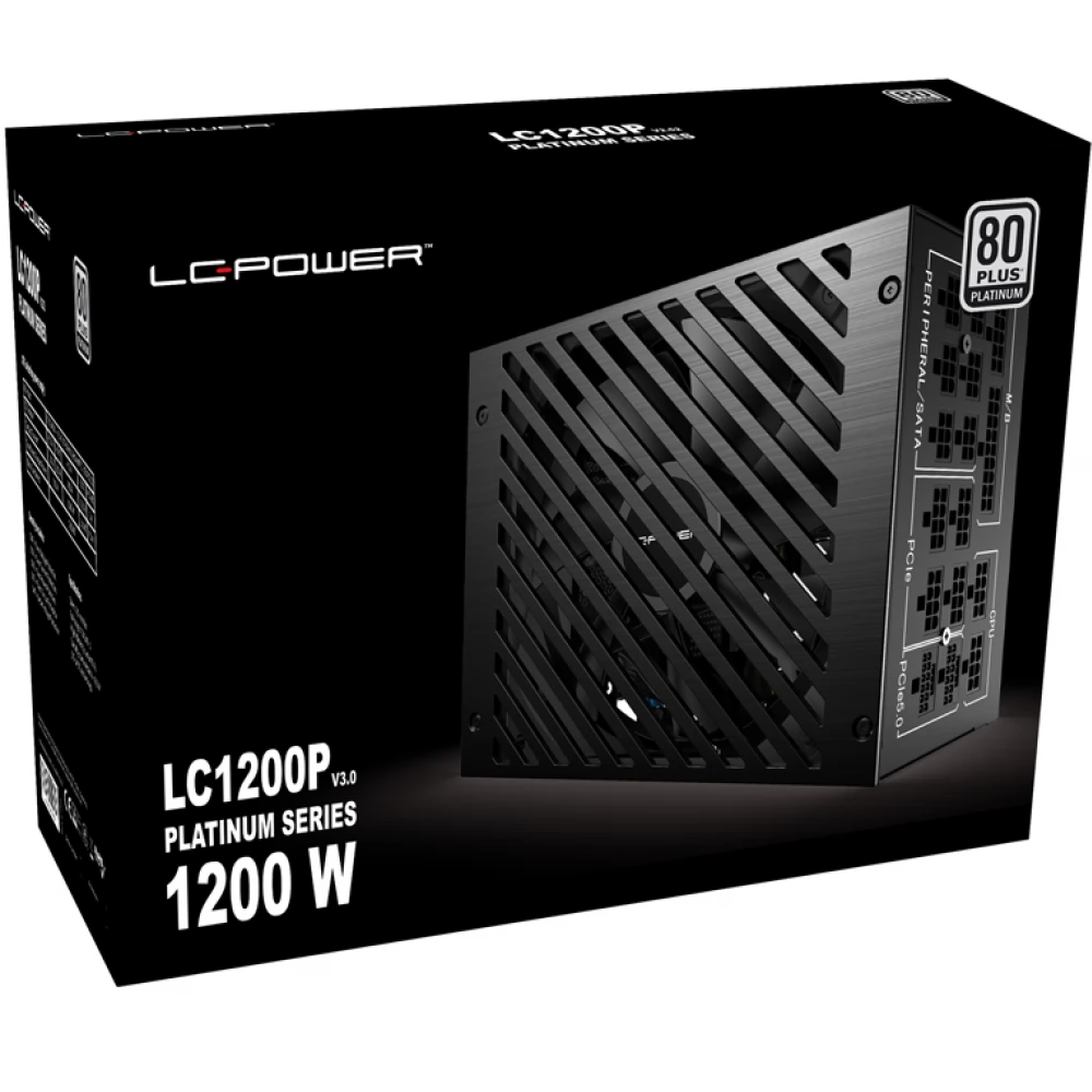 LCPOWER LC1200P V3.0 - Platinum Series 1200W PCIe5 - iPoncomp.com