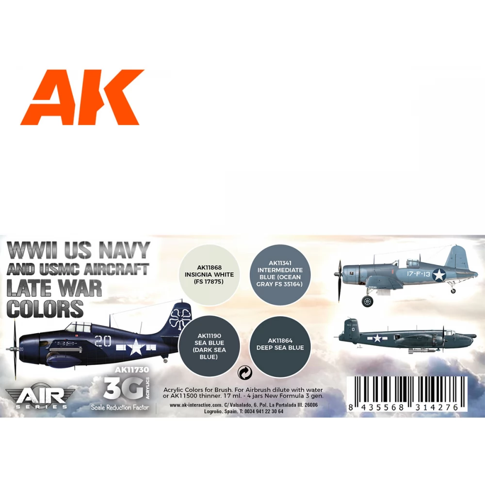 AK INTERACTIVE AIR WWII US Navy and USMC Aircraft Late War Colors ...