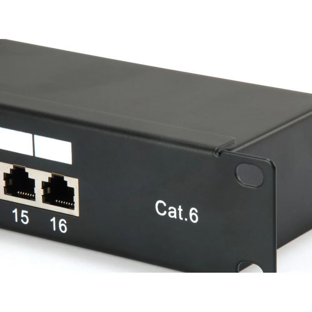 EQUIP 16-Port Cat.6 Shielded Patch Panel Black 326417 - iPoncomp.hr
