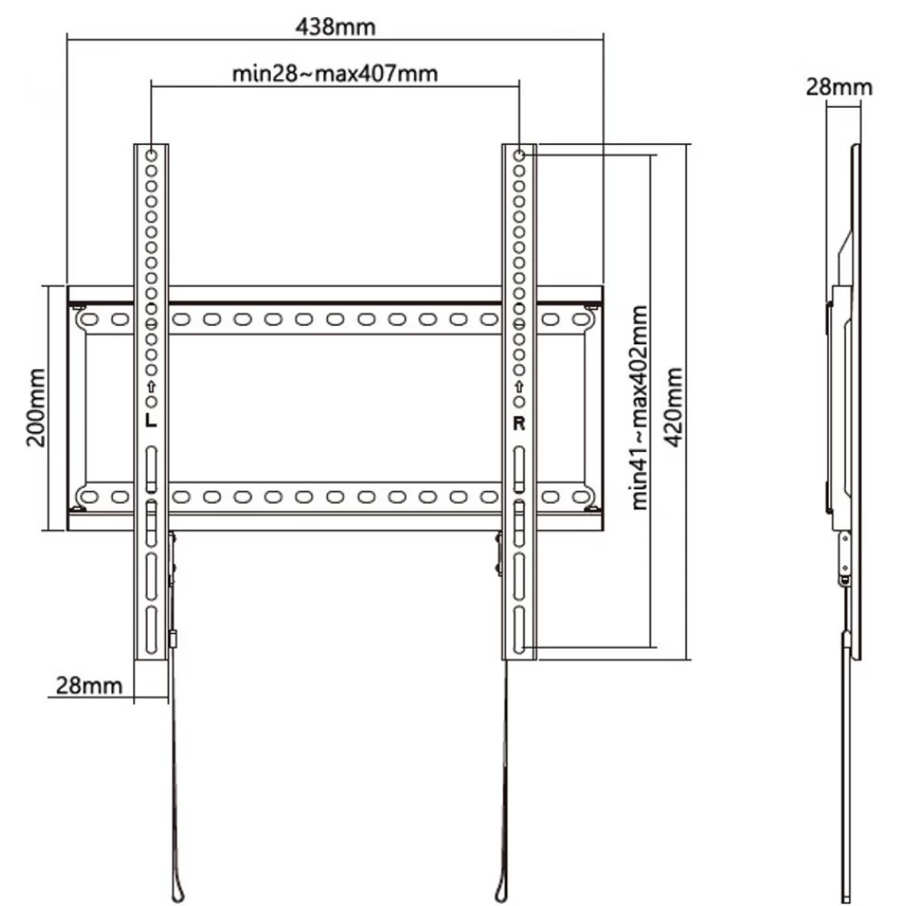 STELL SHO 5200 Slim Fix TV holder console 32" - 70" - iPoncomp.com
