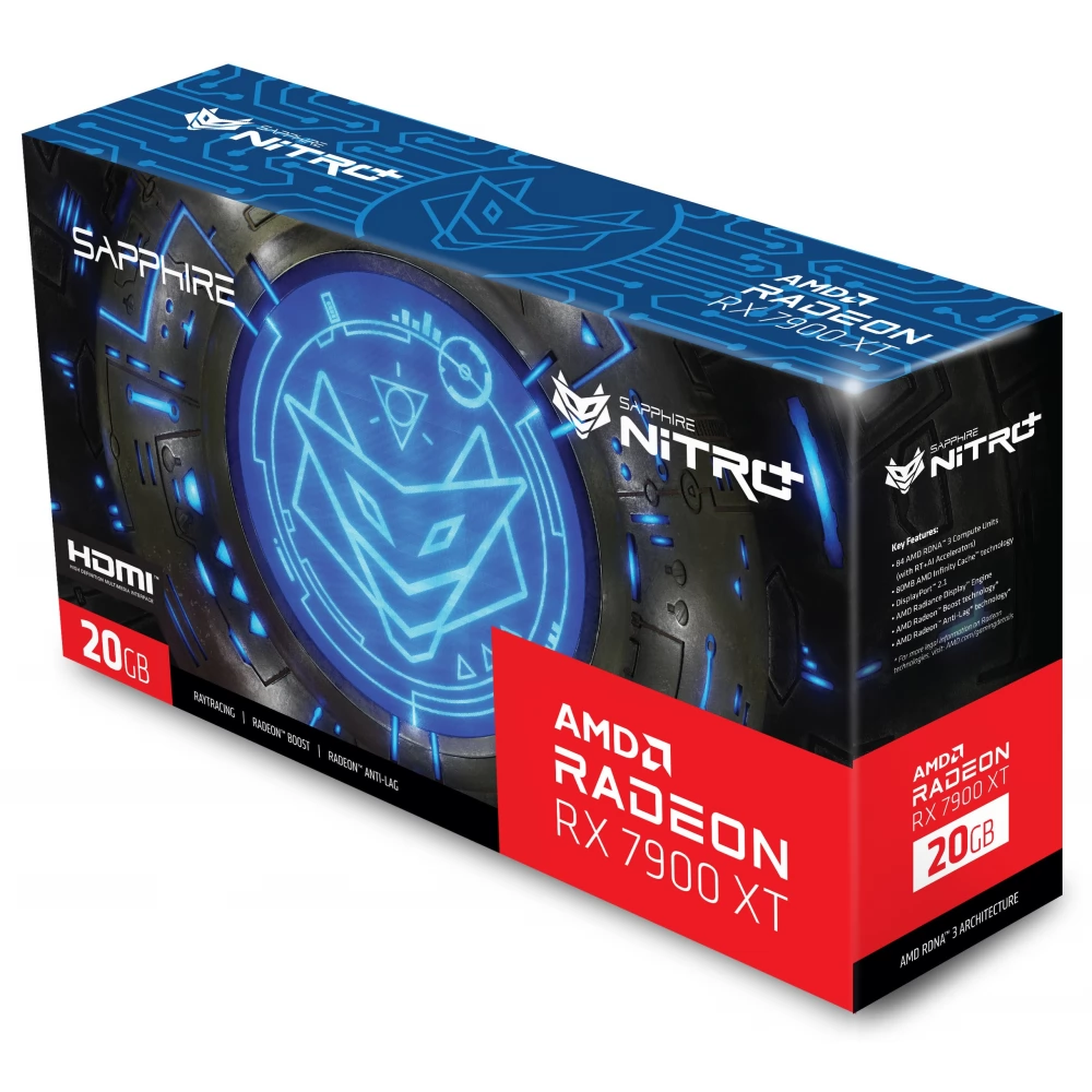 SAPPHIRE 11323-01-40G Radeon RX 7900 XT 20GB GDDR6 Nitro+ Gaming OC ...