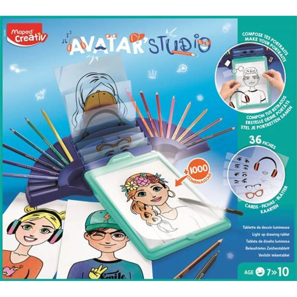 MAPED CREATIV Avatar Studio creative drawing set with accessories ...