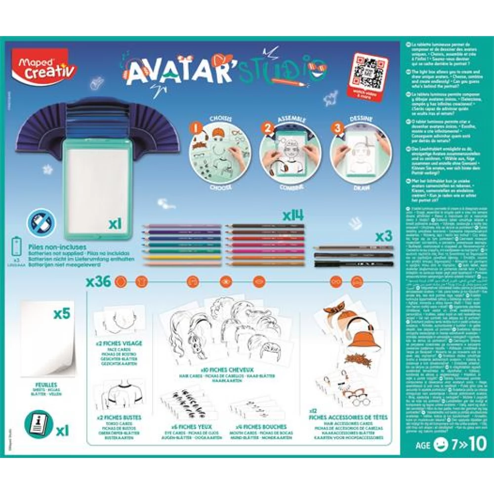 MAPED CREATIV Avatar Studio creative drawing set with accessories ...