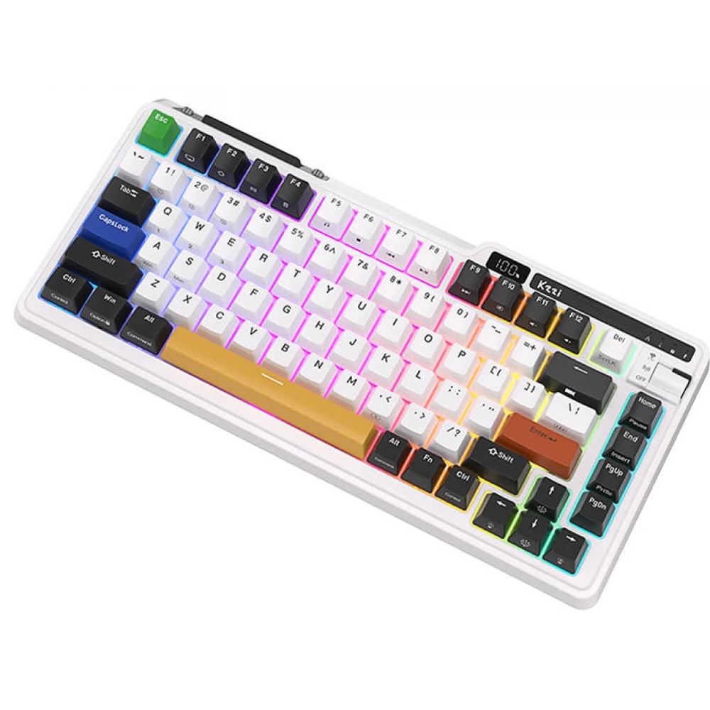 ROYAL KLUDGE KZZI K75 Pro RGB Eternity Switch US English black-white ...