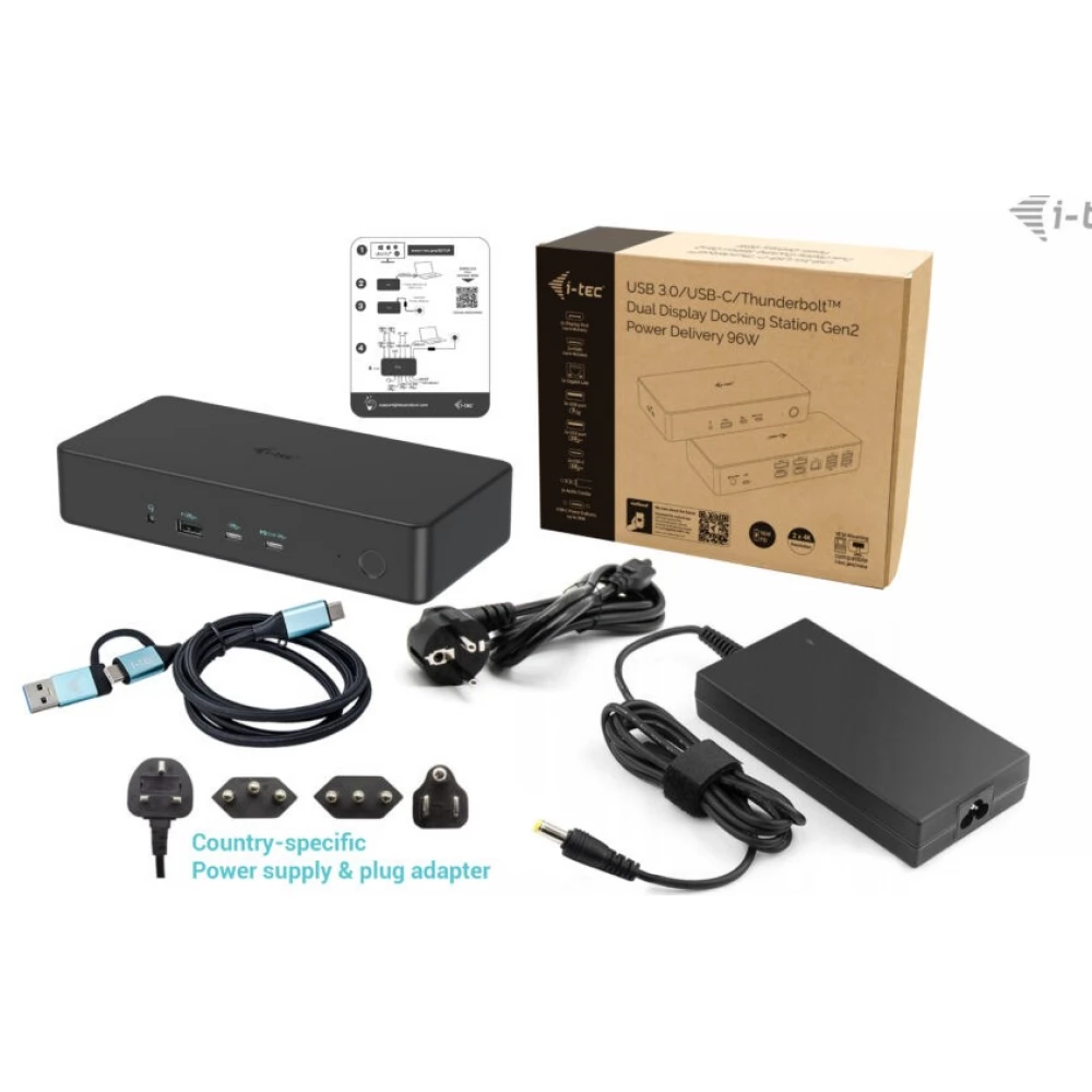 ITEC CADUAL4KDOCKPD2 Dual 4K Display Docking Station - iPoncomp.com