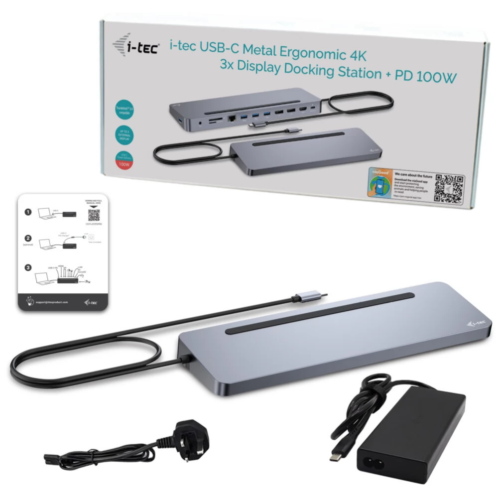ITEC C31FLAT2PDPRO USB-C Ergo 3x 4K Display Docking Station - iPon.hu