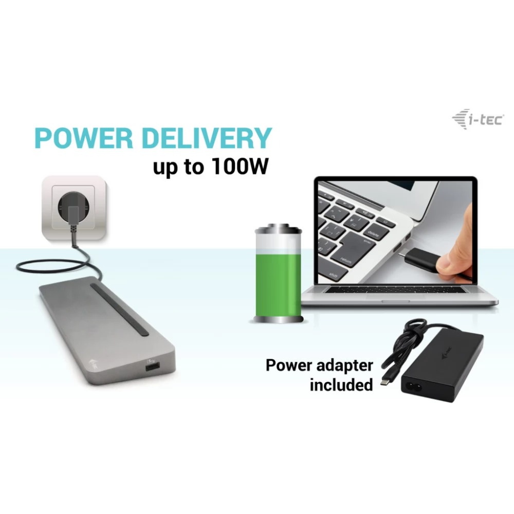 ITEC C31FLAT2PDPRO100W USB-C Ergo 3x 4K Display Docking Station - iPon.hu
