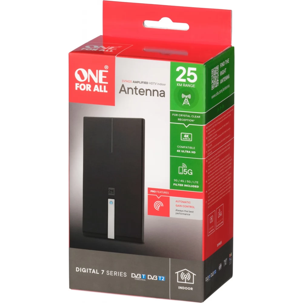 ONE FOR ALL SV9425-5G Amplified Indoor Antenna - iPoncomp.com