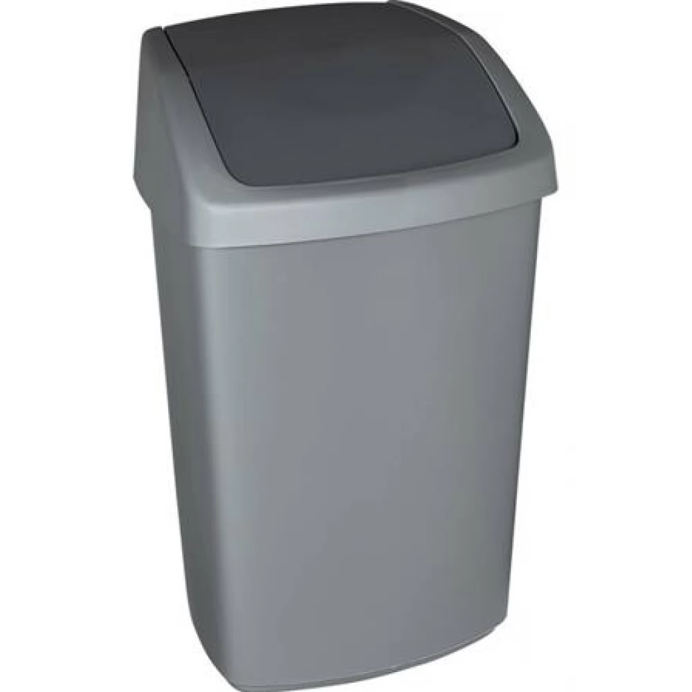 CURVER Swing top Tipper trash can 50 l ezüst-grafit - iPon - hardware ...