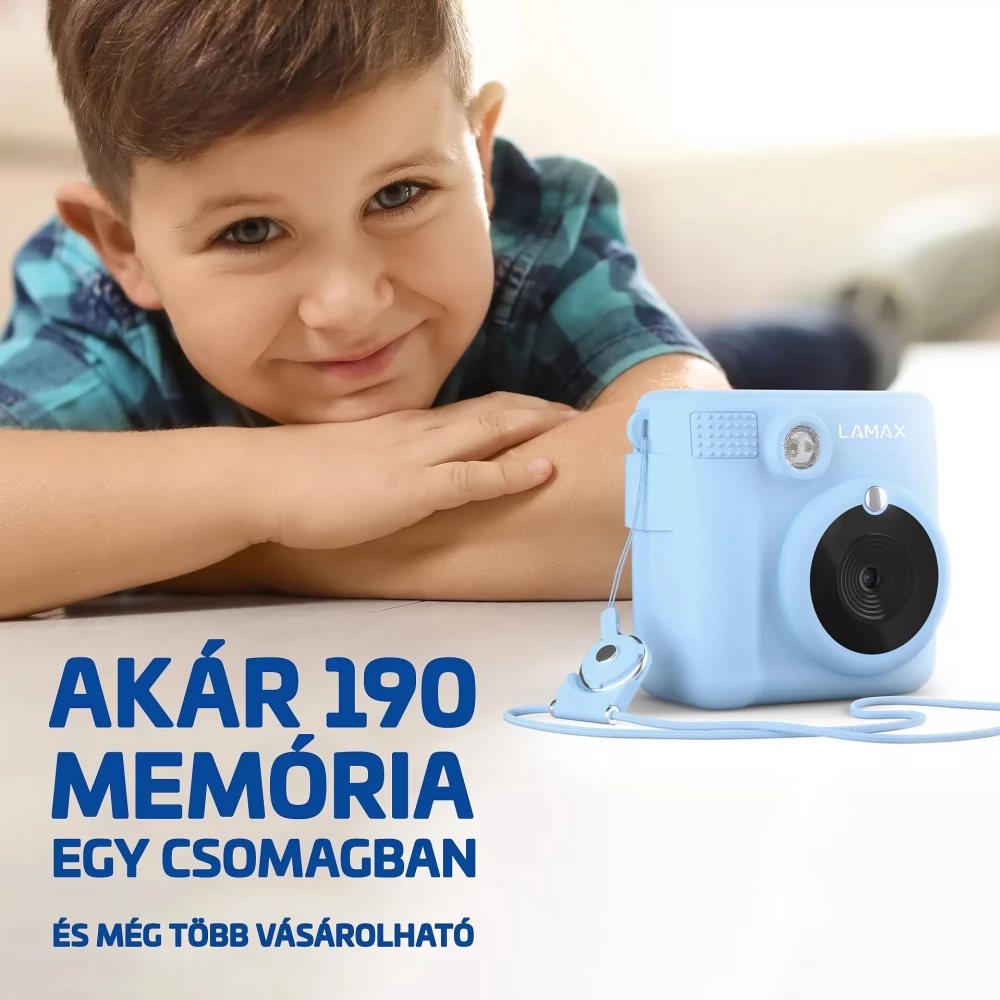 LAMAX InstaKid1 hőpapíros camera blue - iPoncomp.com