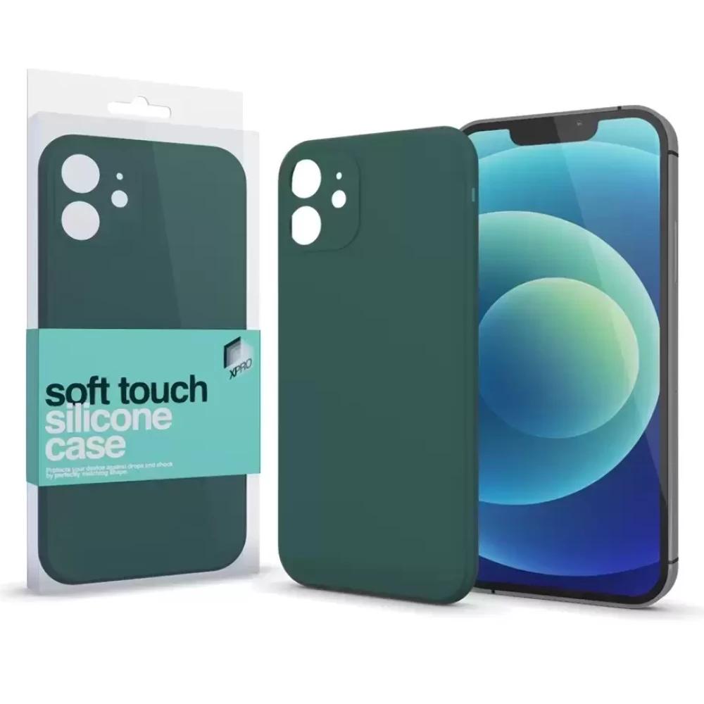 XPRO Soft Touch silicone case Slim dark green Apple iPhone 15 Pro Max ...