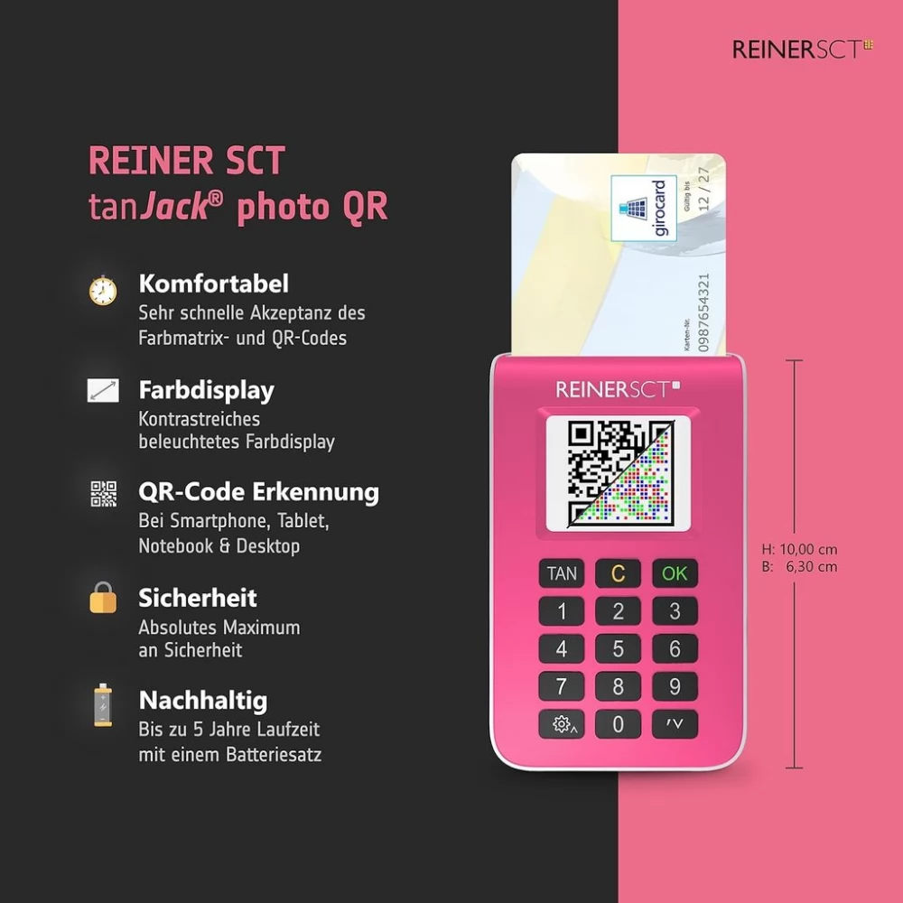 REINER SCT tanJack photo QR TAN Generator rózsaszín - iPon - hardver és ...