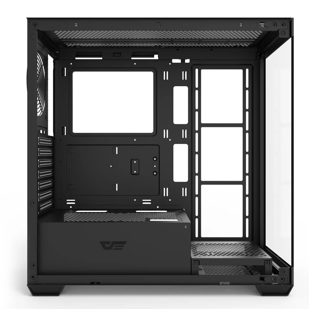 DARKFLASH DS900 Aquarium case black + 7 pcs ARGB fan - iPoncomp.com