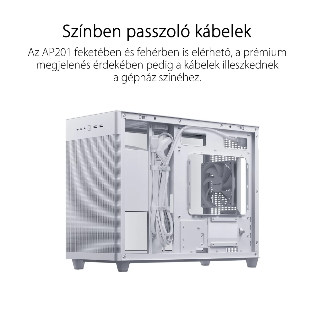 ASUS Prime AP201 TG fehér - iPon.hu
