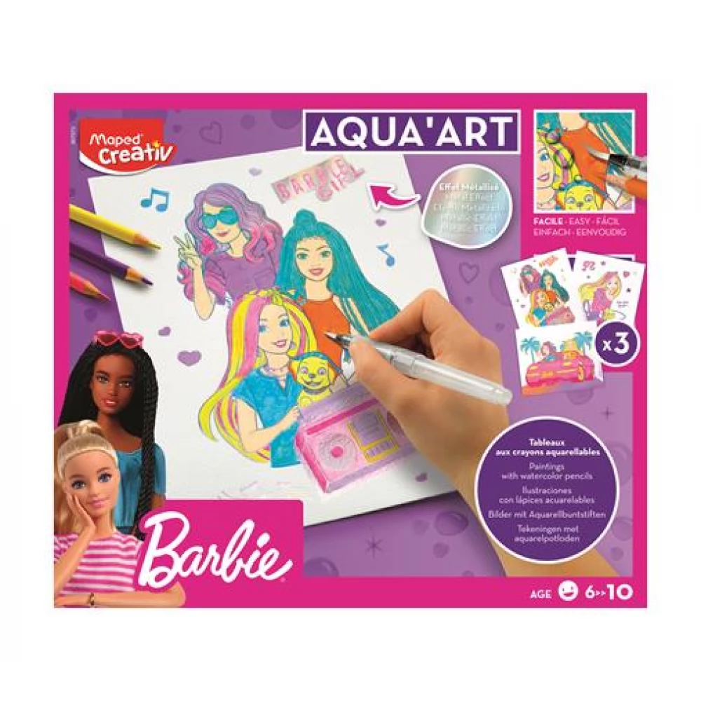 MAPED CREATIV Barbie Aqua Art akvarell staining kit - iPoncomp.com