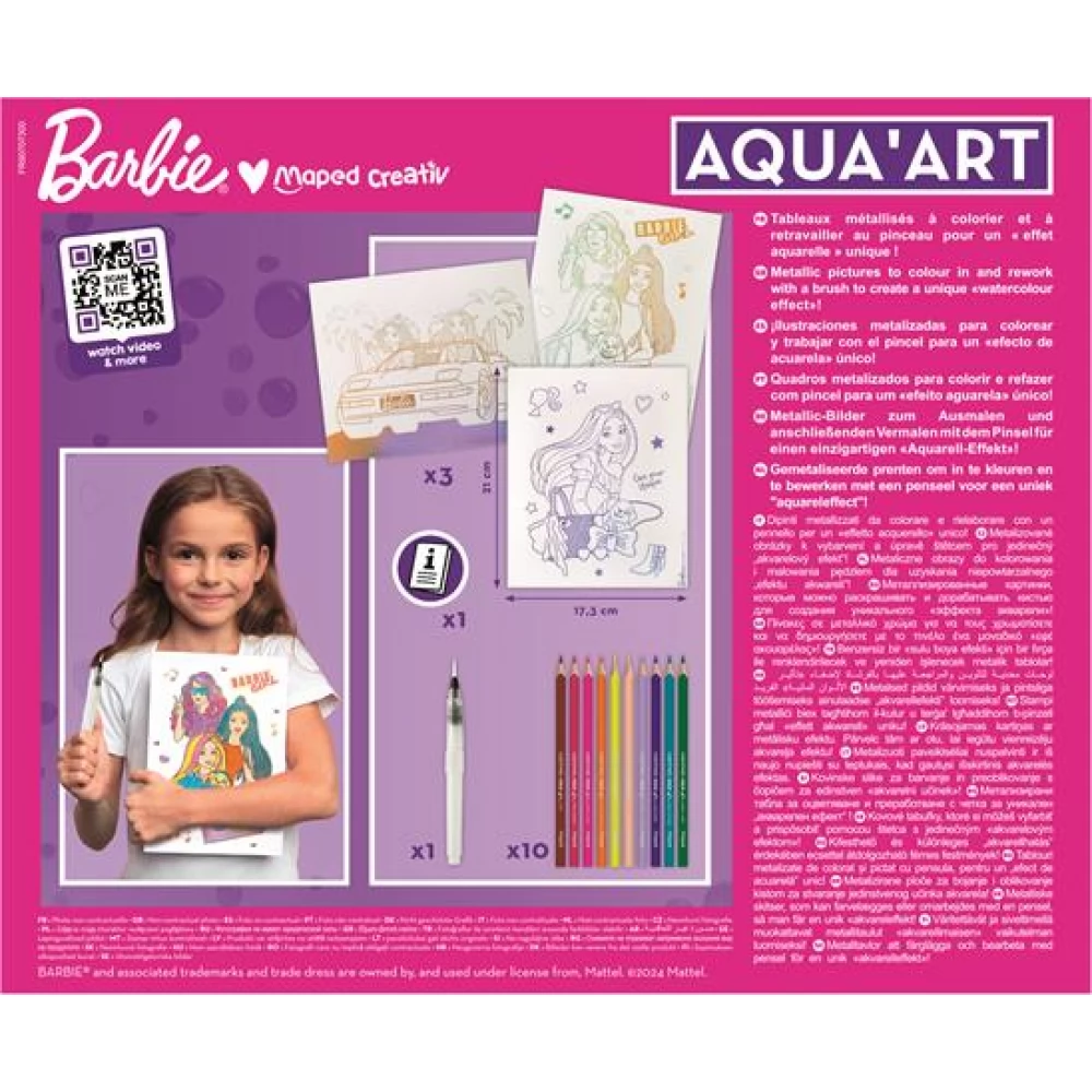MAPED CREATIV Barbie Aqua Art akvarell staining kit - iPoncomp.com