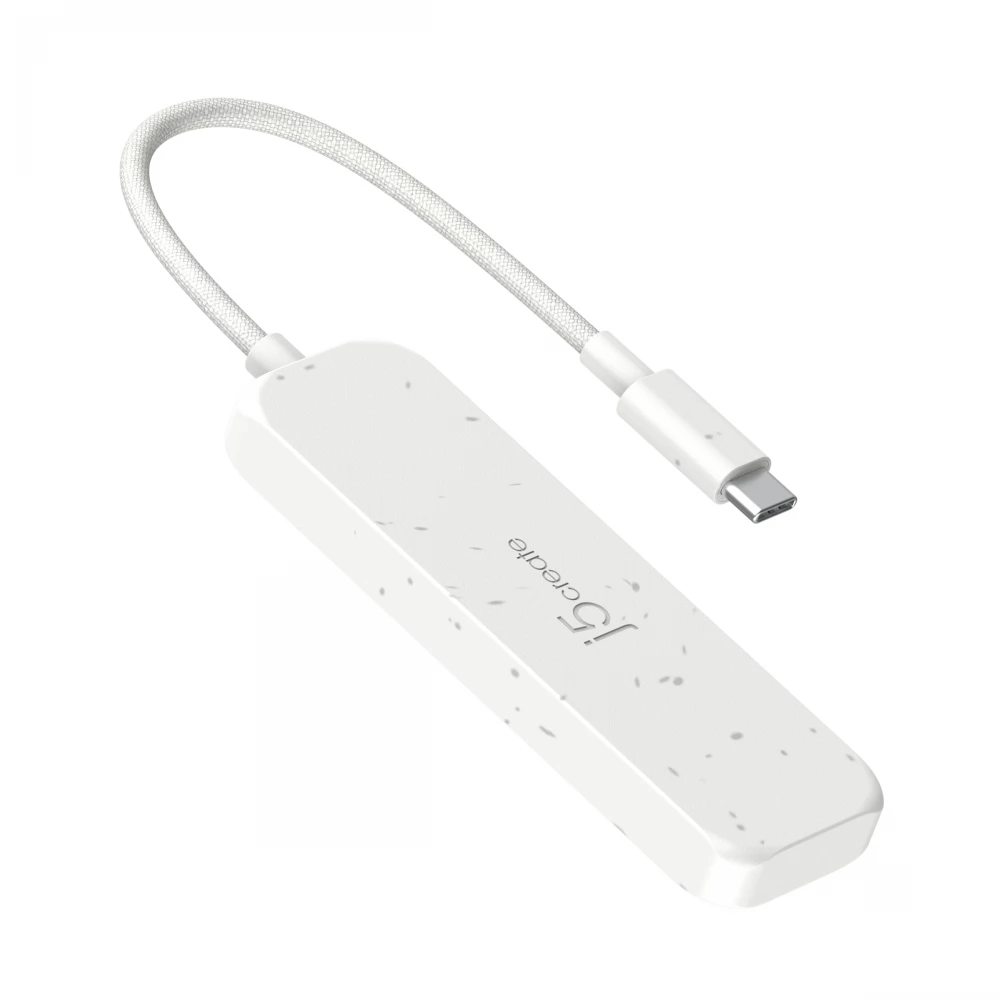 J5CREATE Eco-Friendly USB-C to 4-Port Type-C Gen 2 Hub fehér - iPon.hu