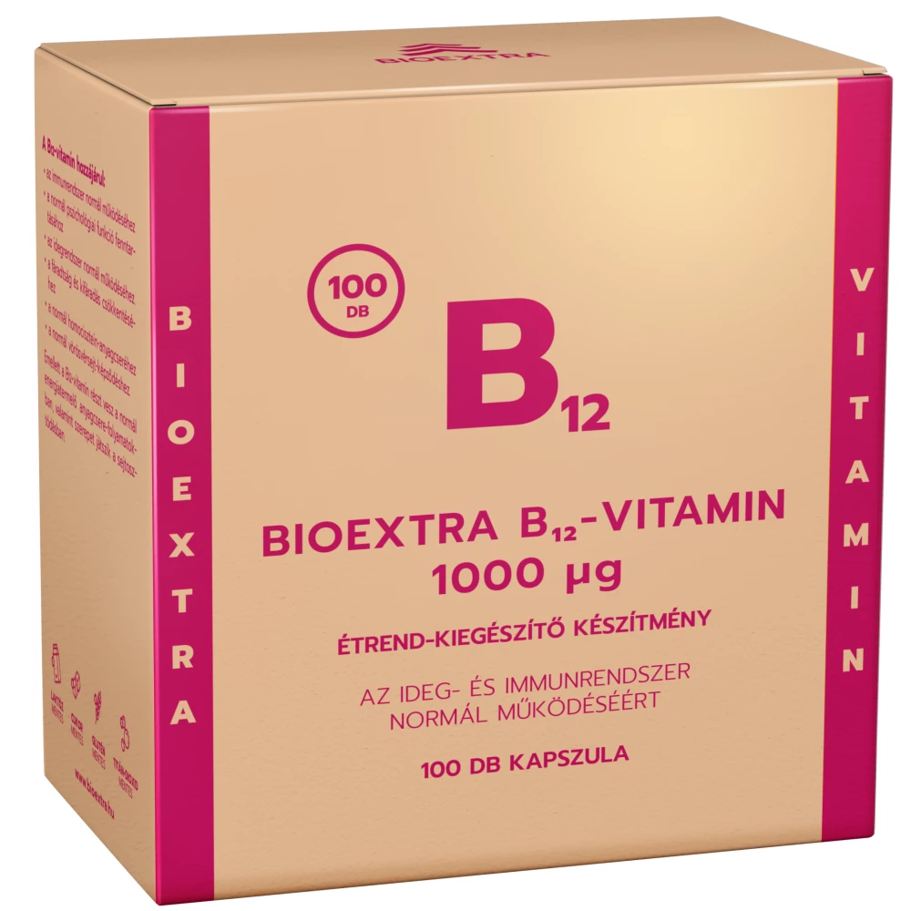 BIOEXTRA Bioextra b12-vitamin 1000 µg capsule 100 pcs - iPoncomp.com