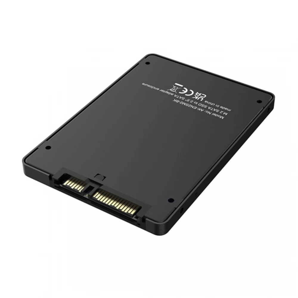 AKASA AK-EN2SM2-BK M.2 SATA SSD to 2.5" SATA Adapter Enclosure ...